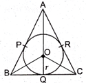In Fig. 5, the sides AB, BC and CA of triangle ABC touch a circle with centre O and radius r at ...