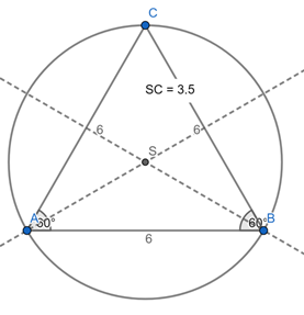 Draw the circumcircle for i. an equilateral triangle of side 6cm. ii ...