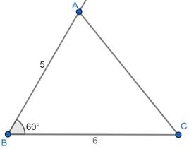 Draw a triangle ABC with side BC = 6 cm, AB = 5cm, and ∠ ABC = 60°, then construct a triangle ...
